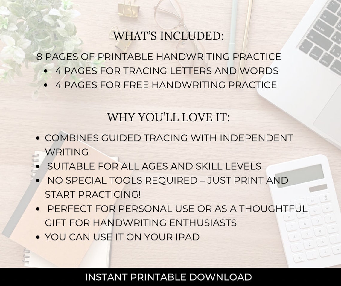 Printable Alphabet Handwriting Practice Sheets – Tracing & Free Writing ...