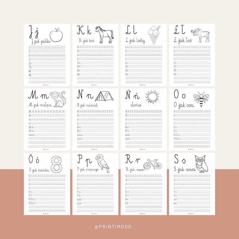 Polish Alphabet Tracing Sheets – Handwriting Practice (PDF Pattern) - Etsy