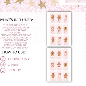 Gingerbread Gift Tags for Kids | Printable Christmas Gift Tags ...