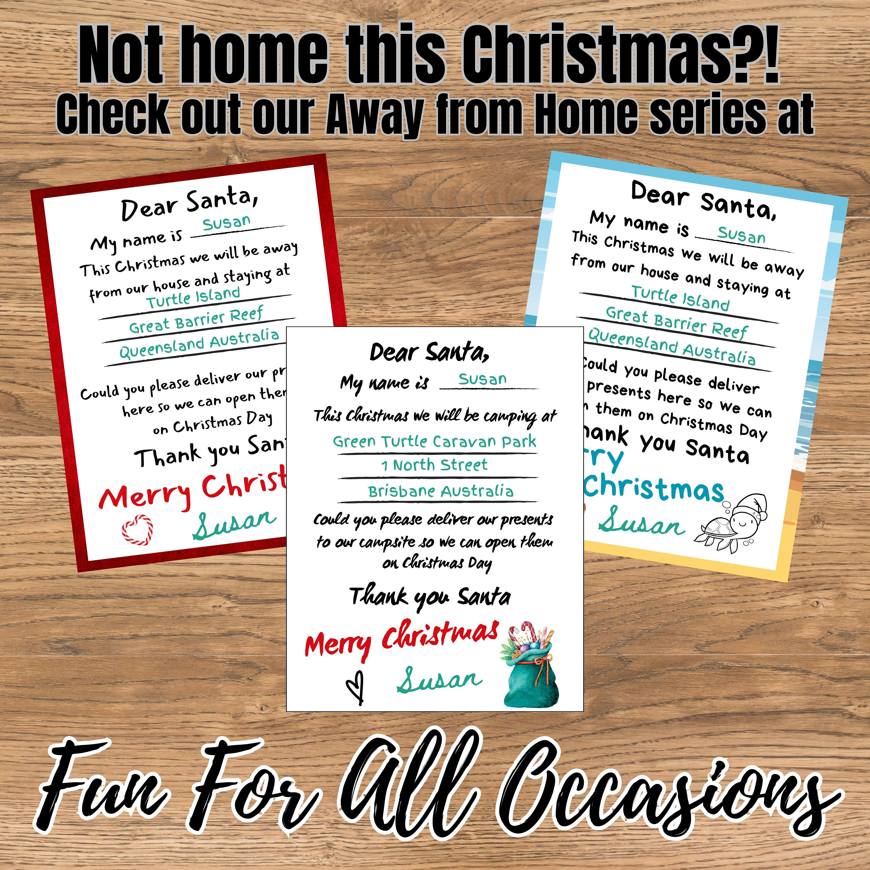 Kids Camping at Christmas Letter to Santa, Visiting Family and Friends ...