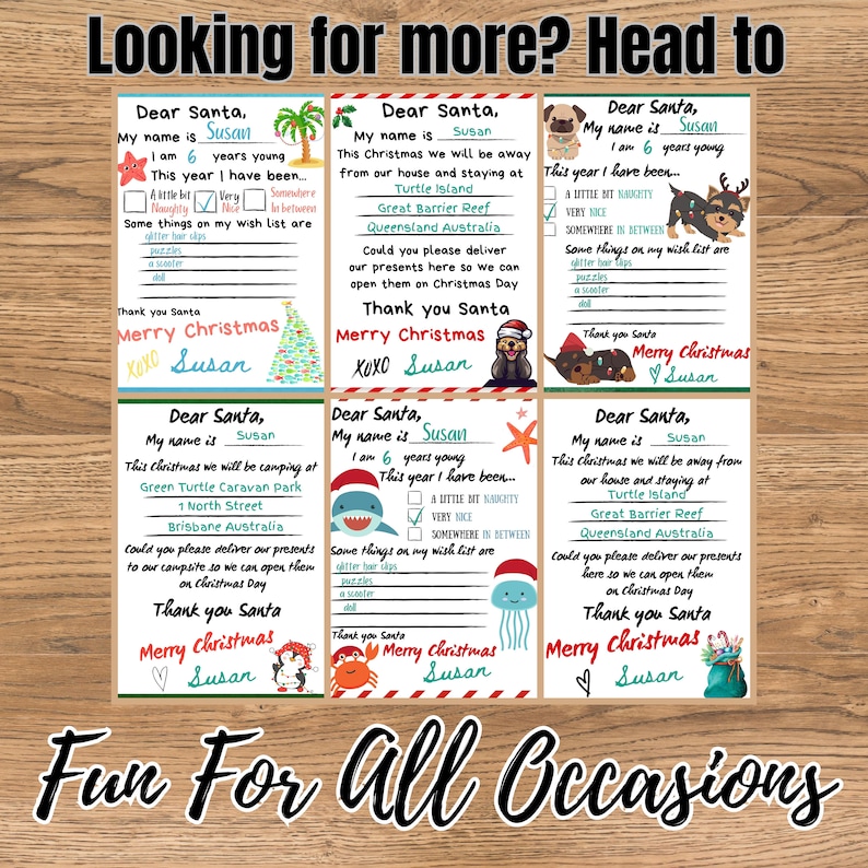 Kids Camping at Christmas Letter to Santa, Visiting Family and Friends ...