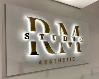Laser Cut Sign Backlit Business Sign Custom Sign Wall Logo Sign 3D Logo ...