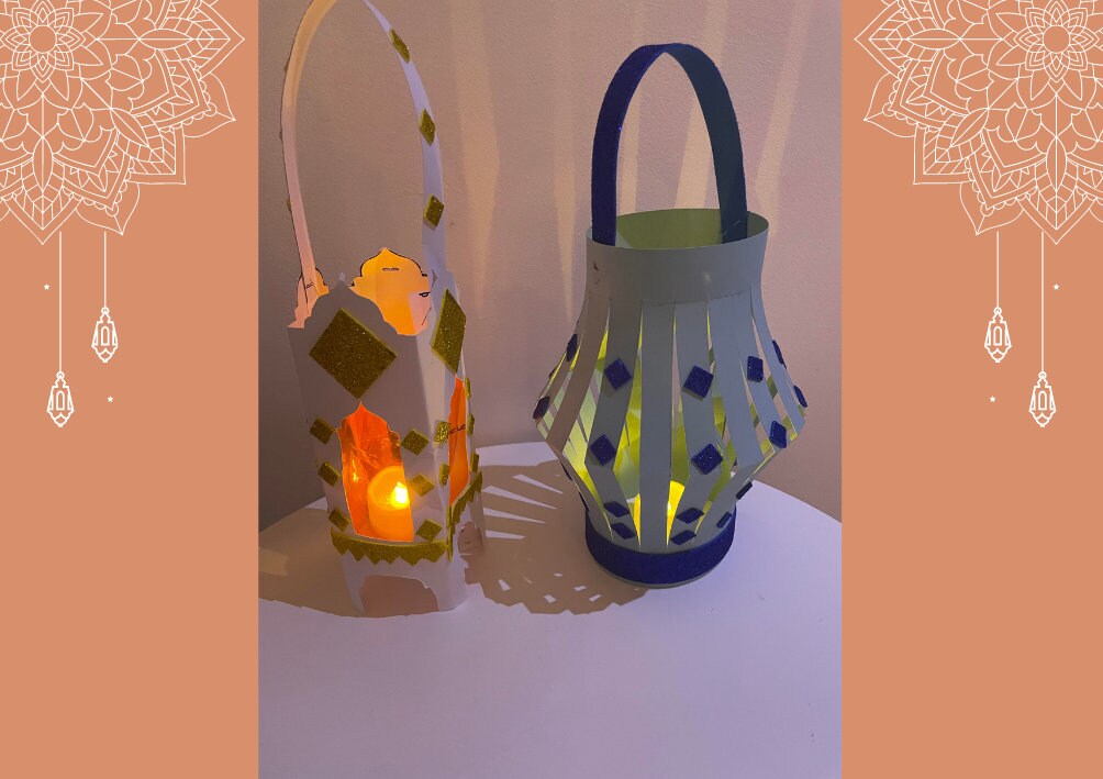 3 Paper Lantern Craft Templates, Lanterns for Ramadan, Lanternes Pour ...