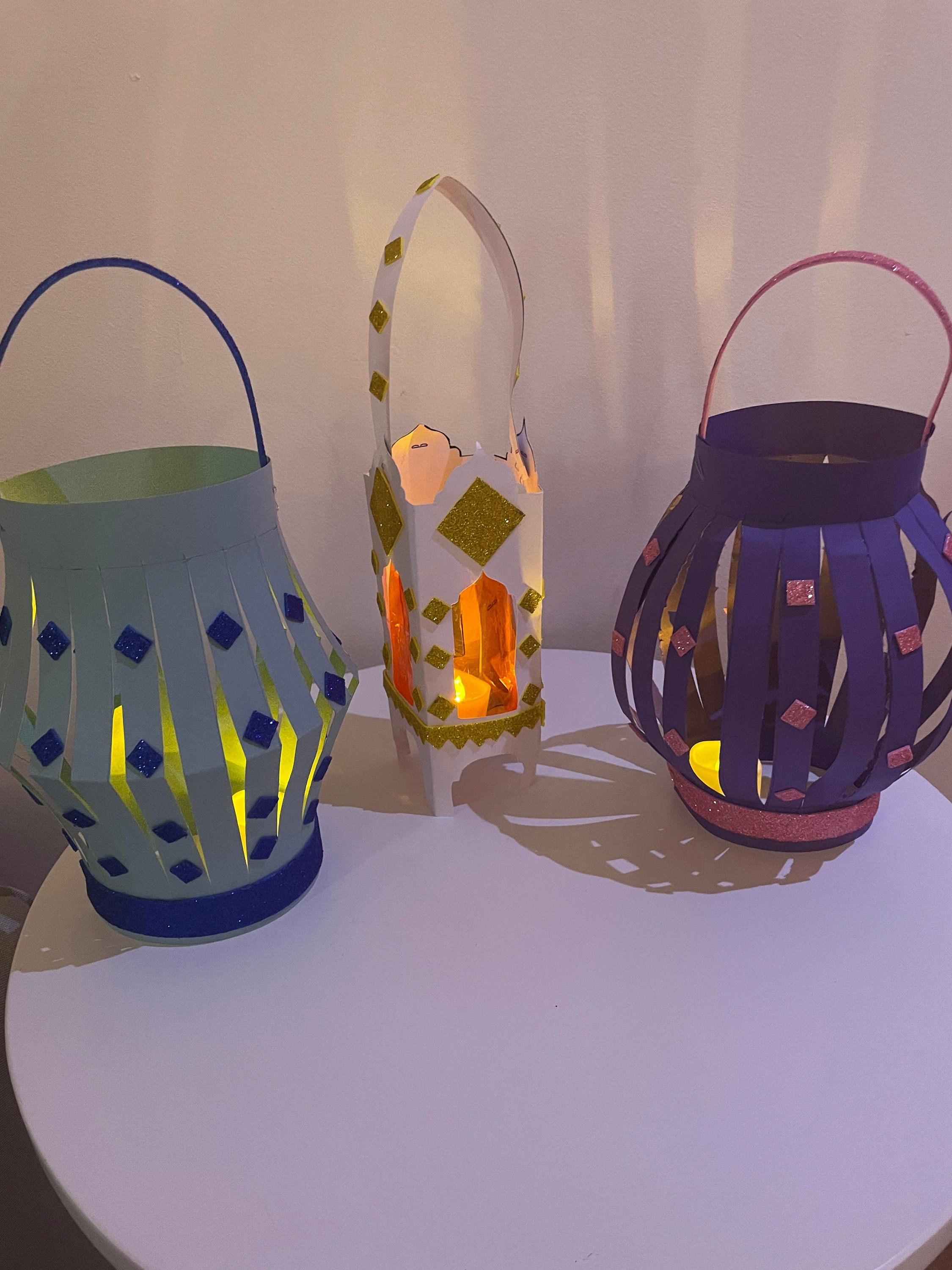 3 Paper Lantern Craft Templates, Lanterns for Ramadan, Lanternes Pour ...