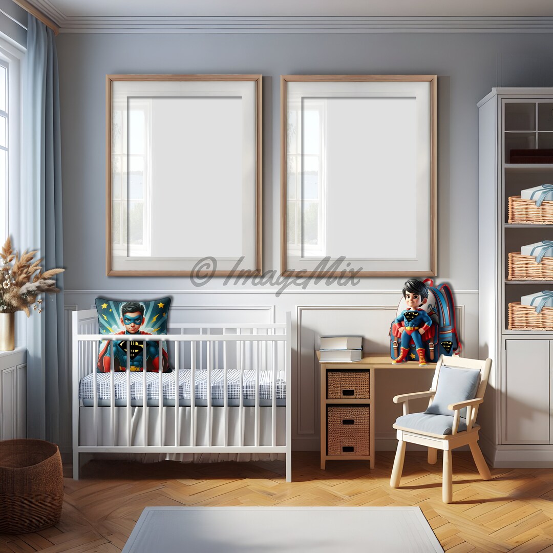 Super Hero Frame Glass Reflection Toddler Mockup Frame Web Shop Tools ...