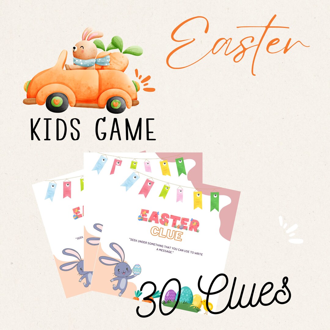 Game Bundle of 30 Easter Gift Riddles for Children Kids Find - Etsy