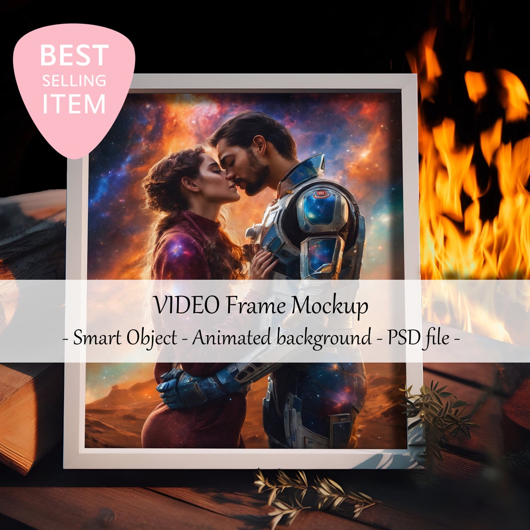 Video Frame Mockup, Animation Wall Art Posters, Paintings Illustrations ...