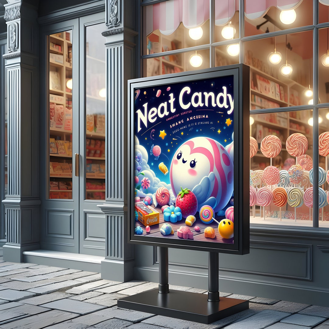 Candy Sweets Store 4K Frame Mockup Chocolate Designers, Digital Artist ...