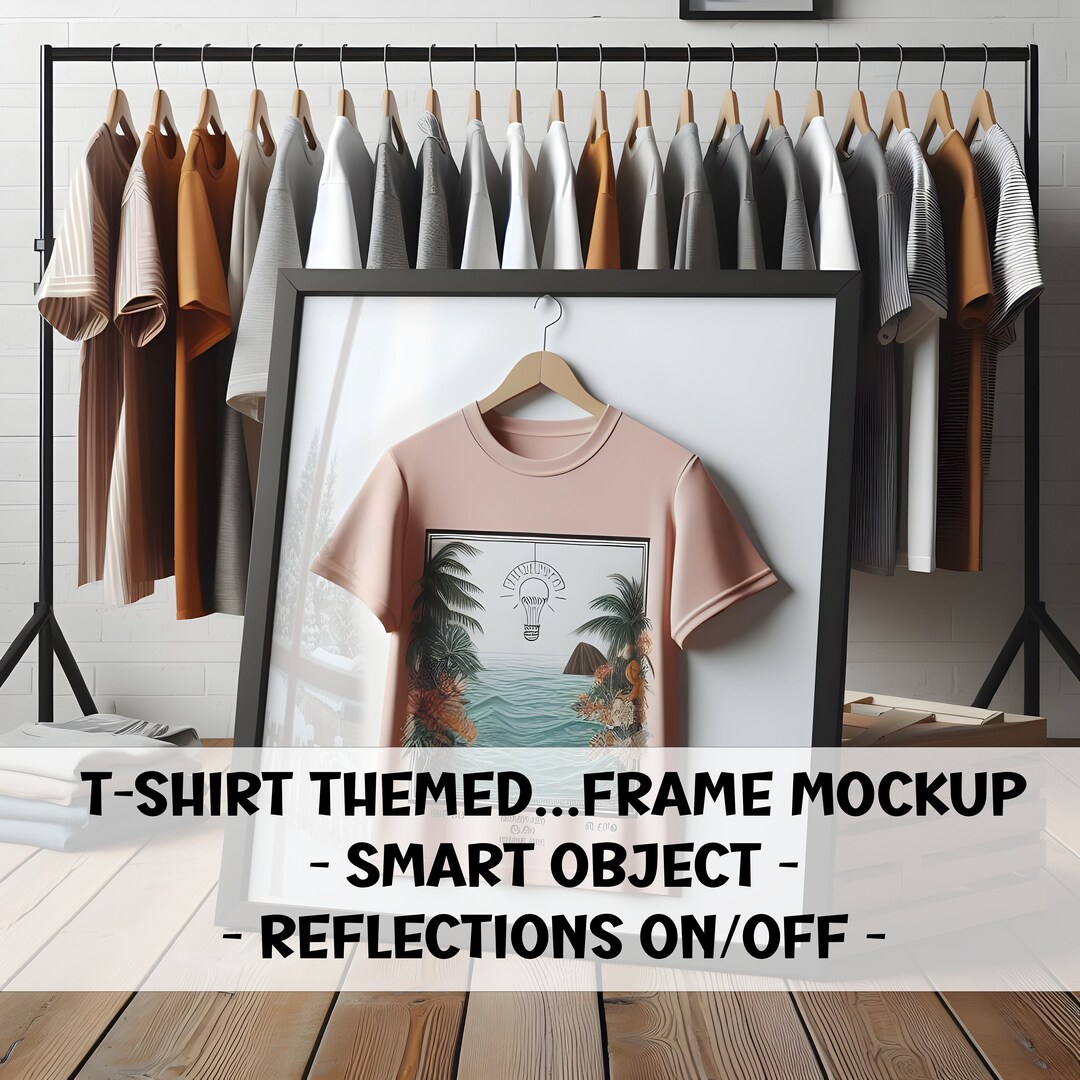 Marketing Mockup Frame Tee Shirt Display Model, Smart Overlay, Selling ...