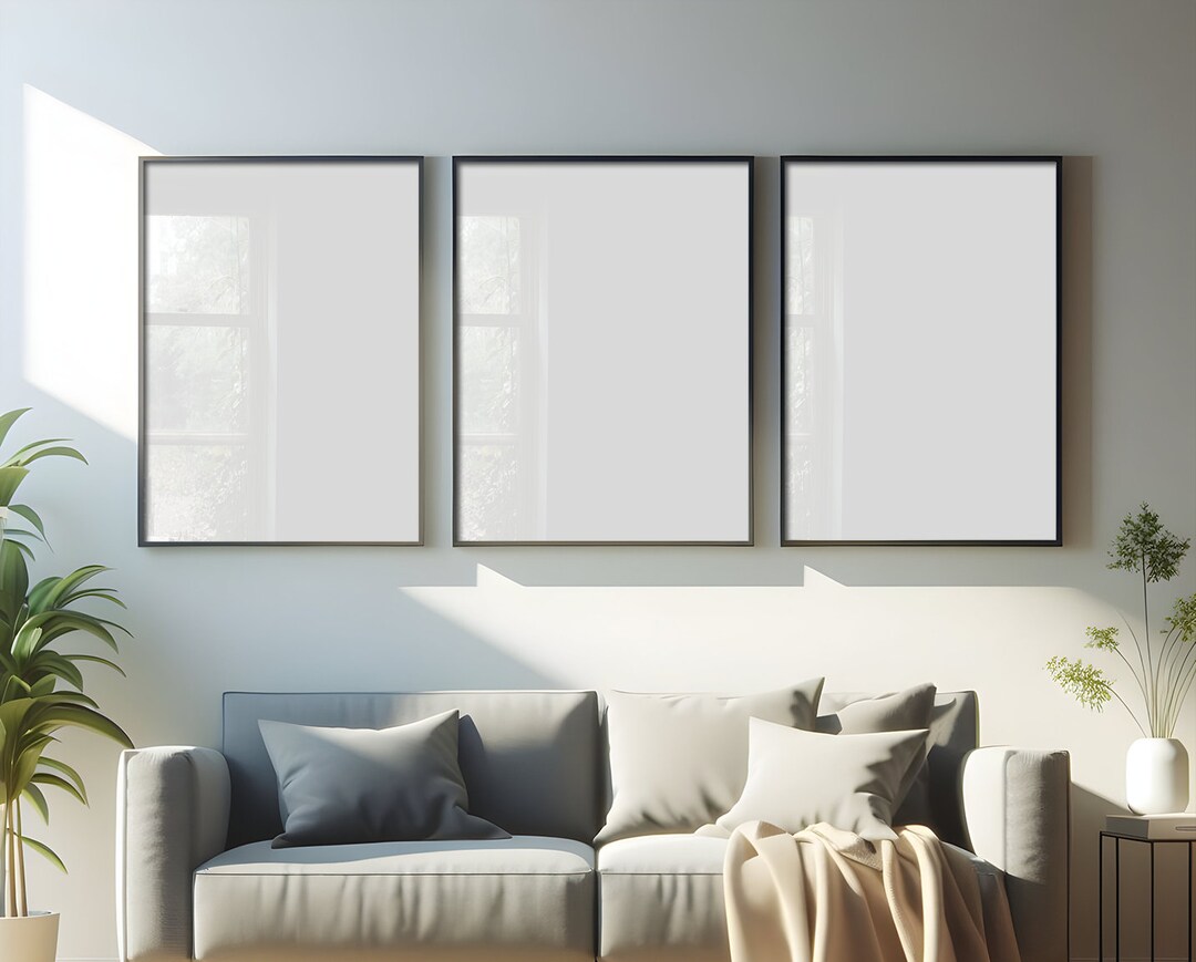 Business Promotion 3 Three Frames Mockup, Ad Campaign Layouts, Black ...