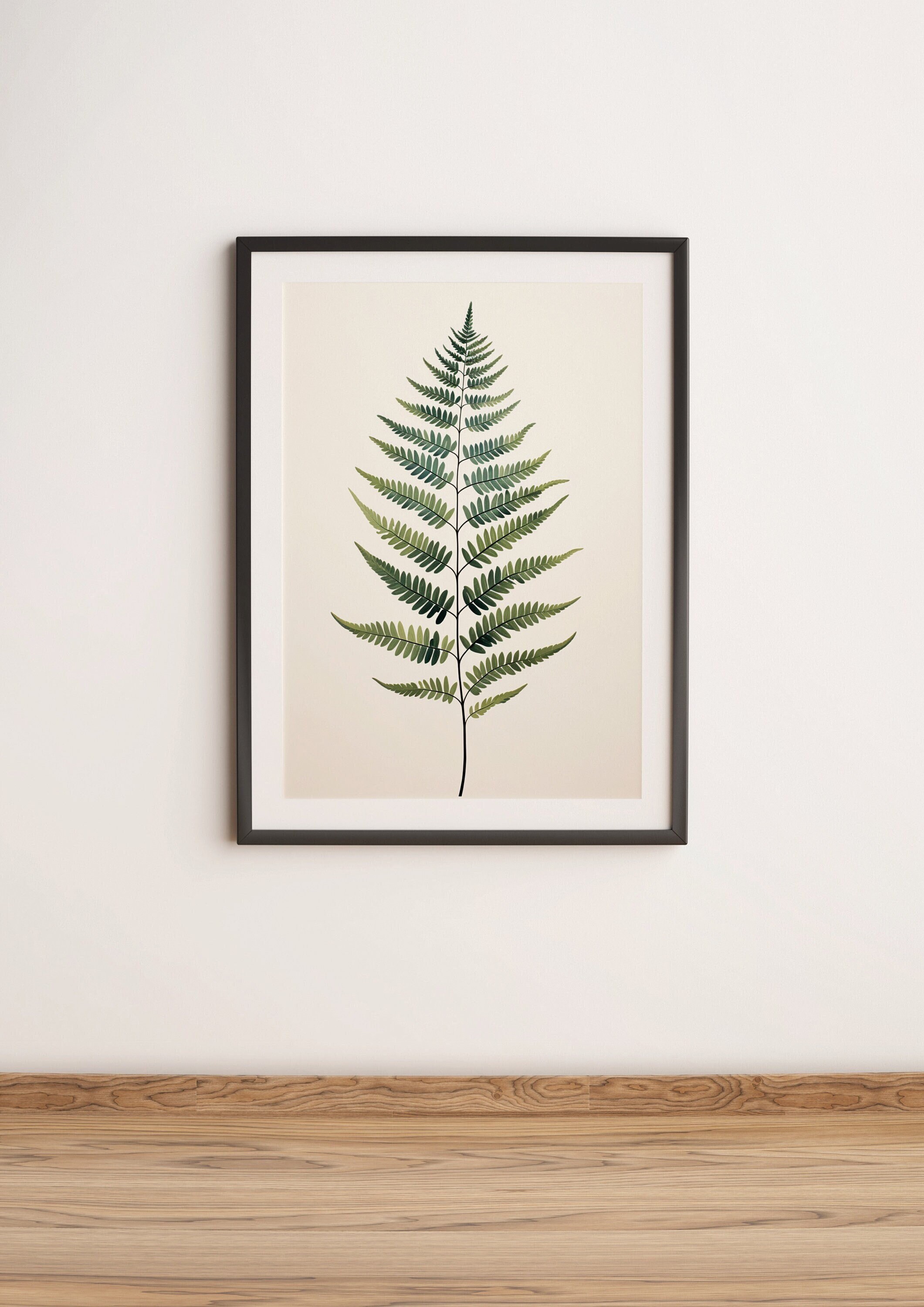 Fern Leaf Print, Botanical Wall Art, Nature Inspired Decor, Green Leaf ...