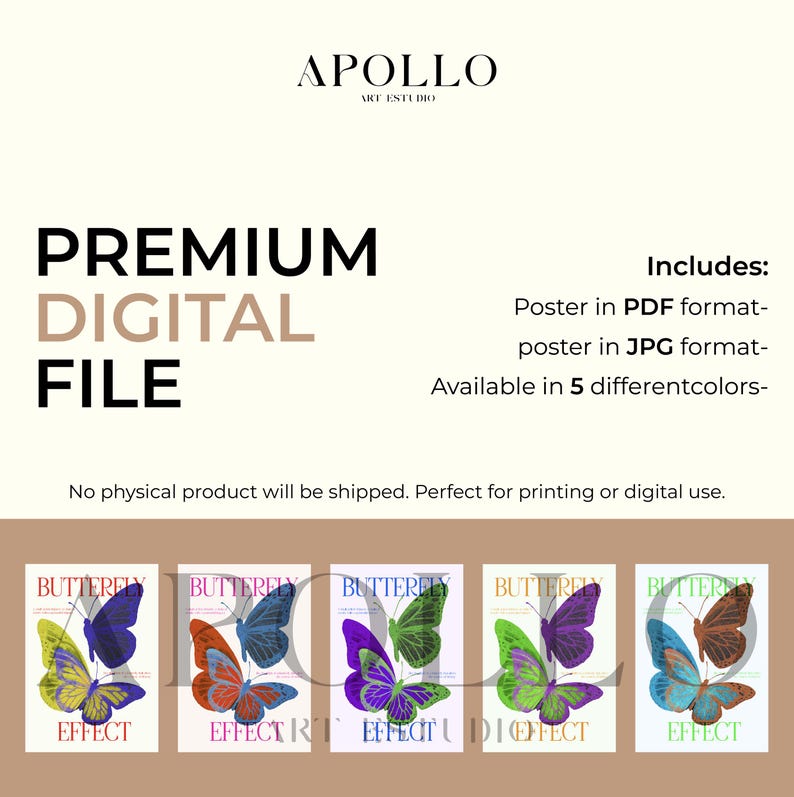 Butterfly Effect Digital Poster | Monarch Style Wall Art | Instant ...