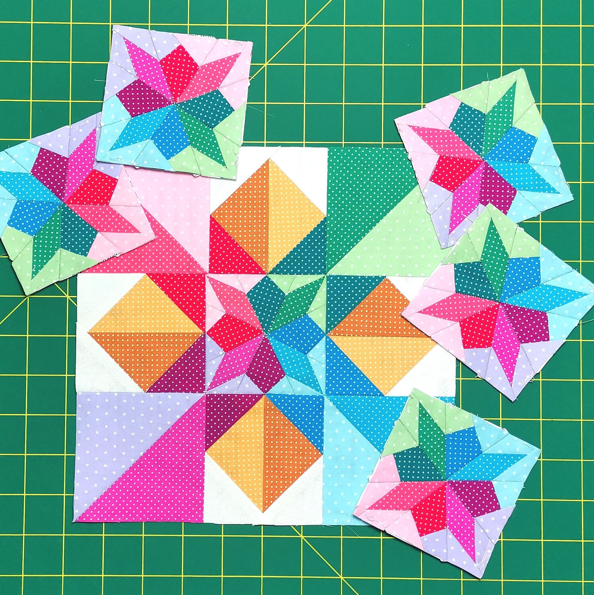 Sparkling Crystal Quilt FPP Pattern and Tutorial With Pictorial ...