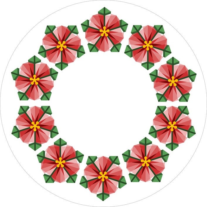 Hibiscus Flower Quilt Block FPP foundation Paper Piecing Printable PDF ...