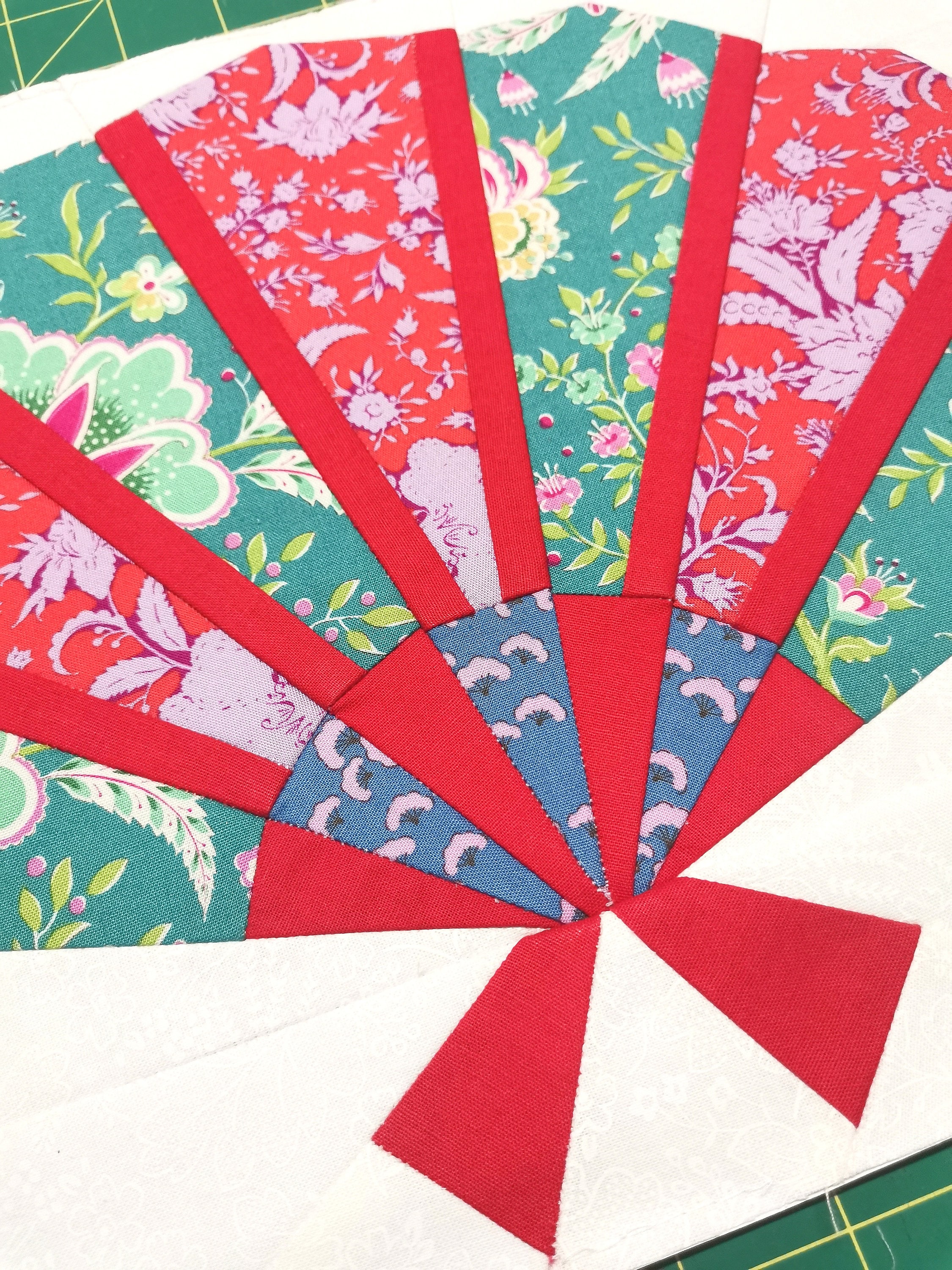 Folding Fan Quilt Block FPP (foundation Paper Piecing) - Printable PDF ...