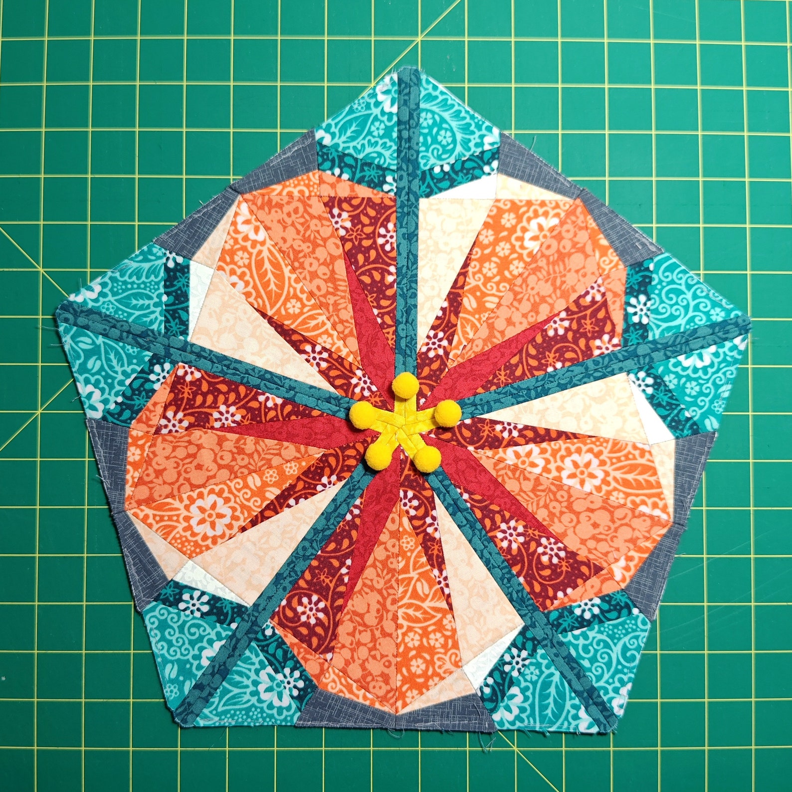 Hibiscus Flower Quilt Block FPP foundation Paper Piecing Printable PDF ...