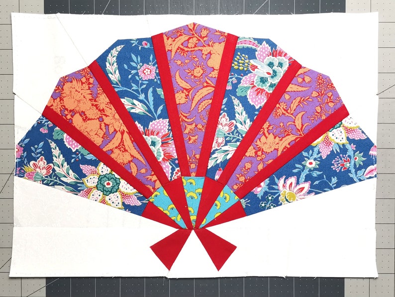 Folding Fan Quilt Block FPP (foundation Paper Piecing) - Printable PDF ...