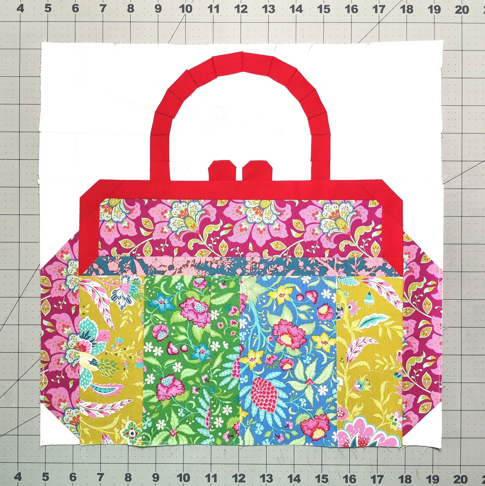 Vintage Purse Quilt Block FPP (foundation Paper Piecing) - Printable ...