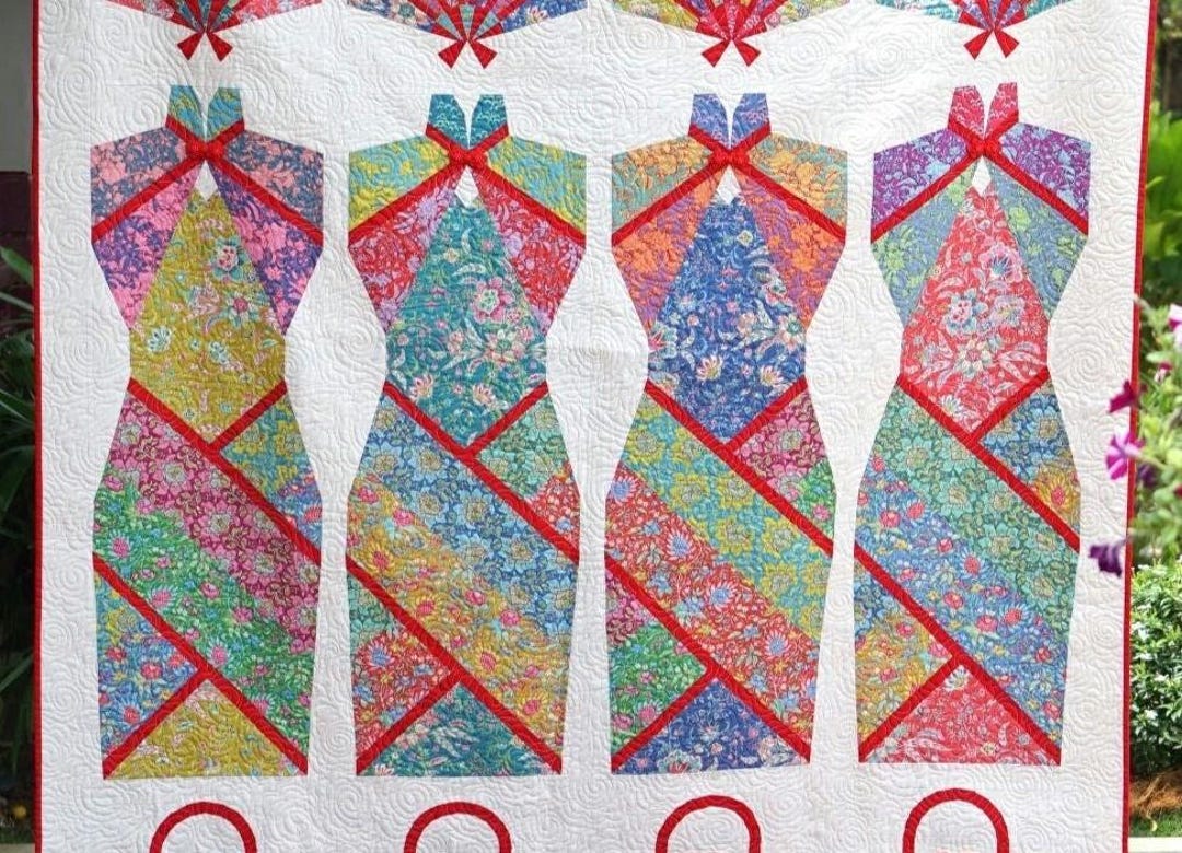 Cheongsam / Qipao Quilt Block FPP - Printable PDF Pattern - Etsy
