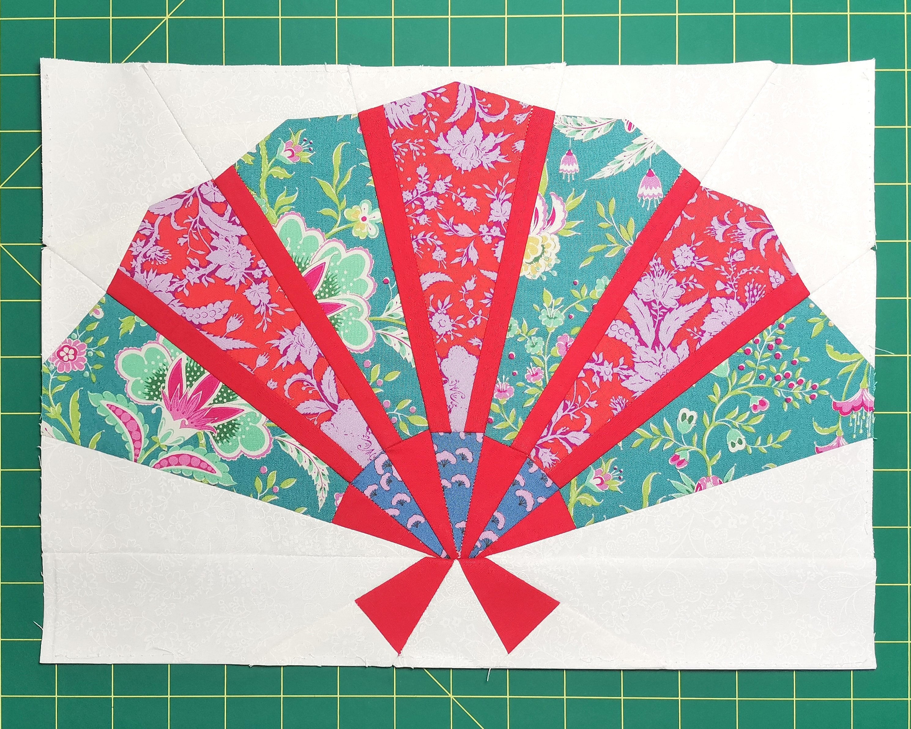 Folding Fan Quilt Block FPP (foundation Paper Piecing) - Printable PDF ...