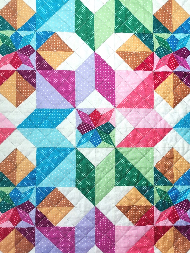 Sparkling Crystal Quilt FPP Pattern and Tutorial With Pictorial ...