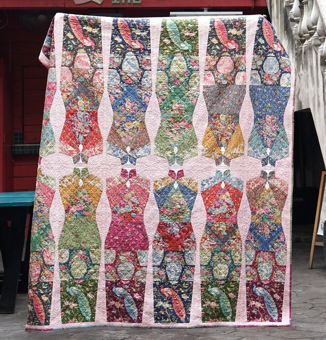 Cheongsam / Qipao Quilt Block FPP - Printable PDF Pattern (version 1 ...