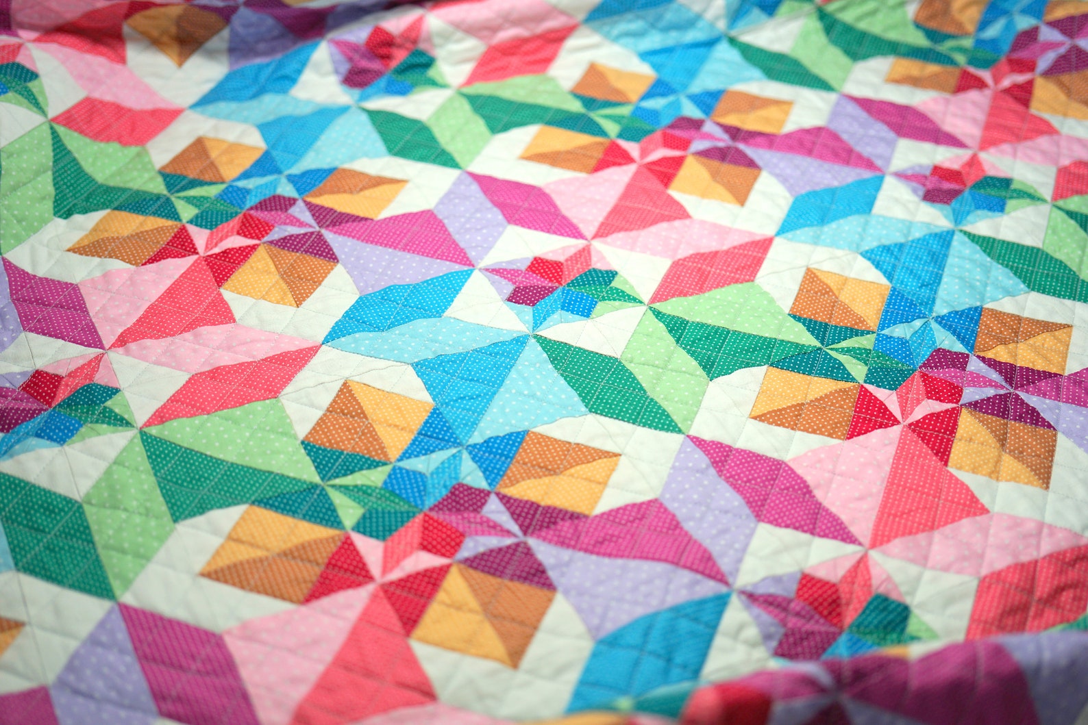 Sparkling Crystal Quilt FPP Pattern and Tutorial With Pictorial ...