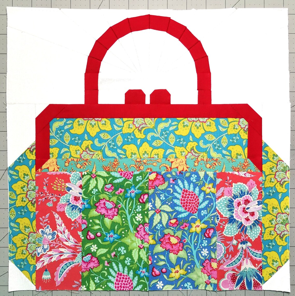 Vintage Purse Quilt Block FPP (foundation Paper Piecing) - Printable ...