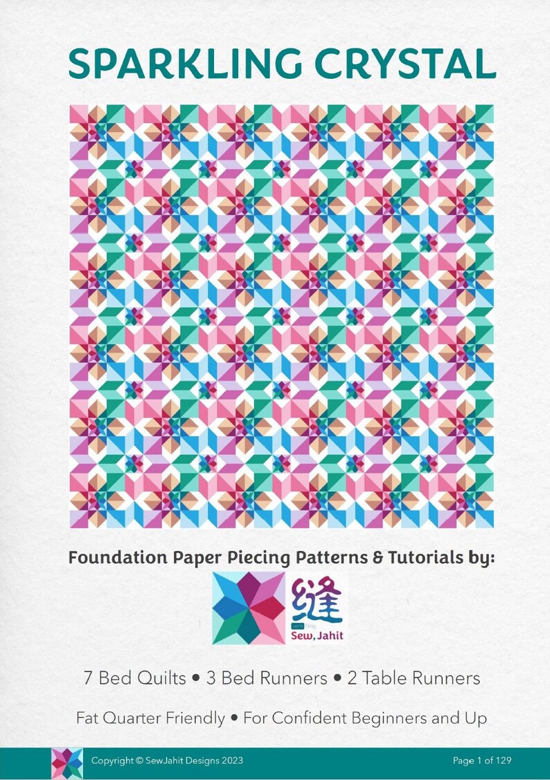 Sparkling Crystal Quilt - FPP Pattern and Tutorial With Pictorial ...