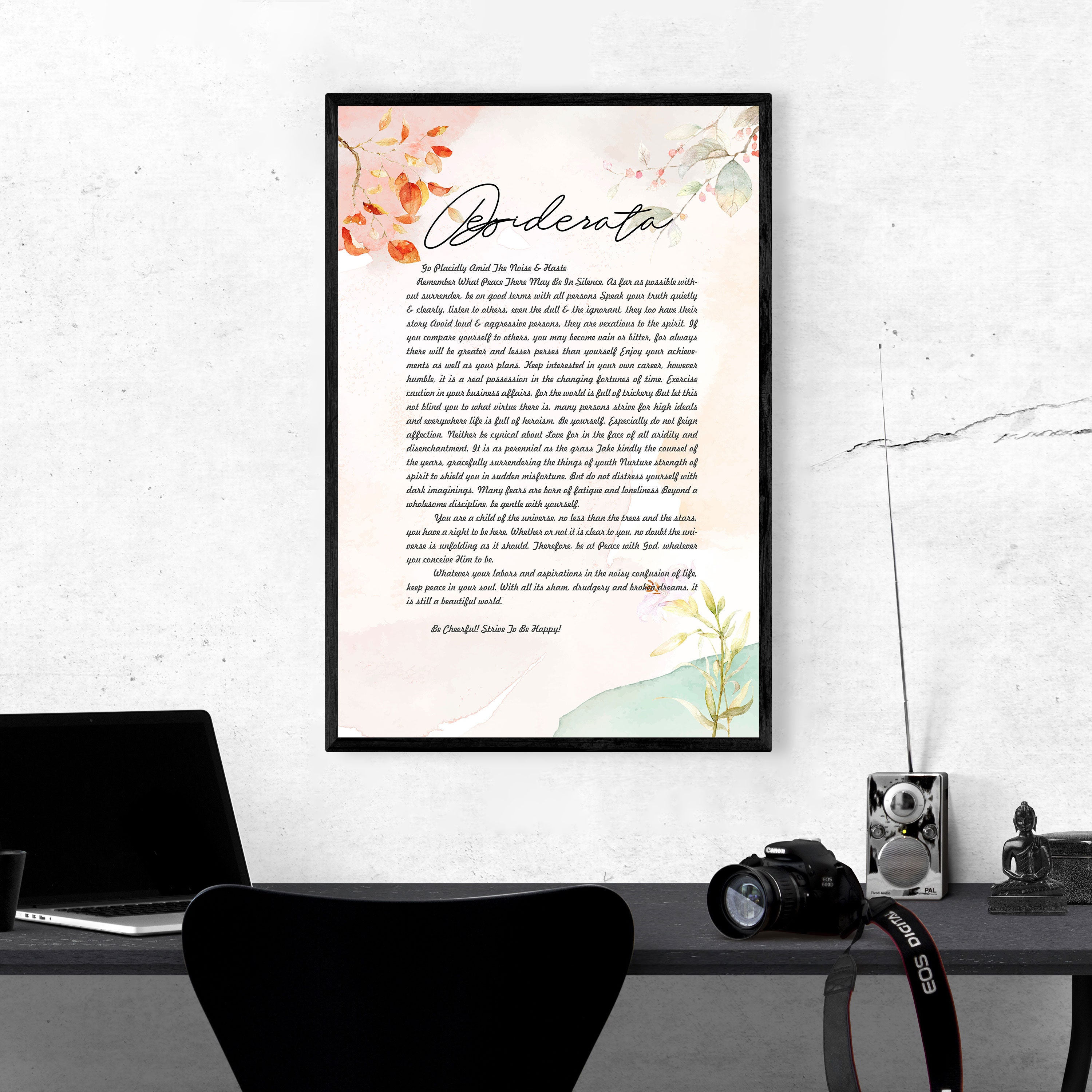 Desiderata Poem Poster Inspiring Poetry Wall Art Graduation - Etsy