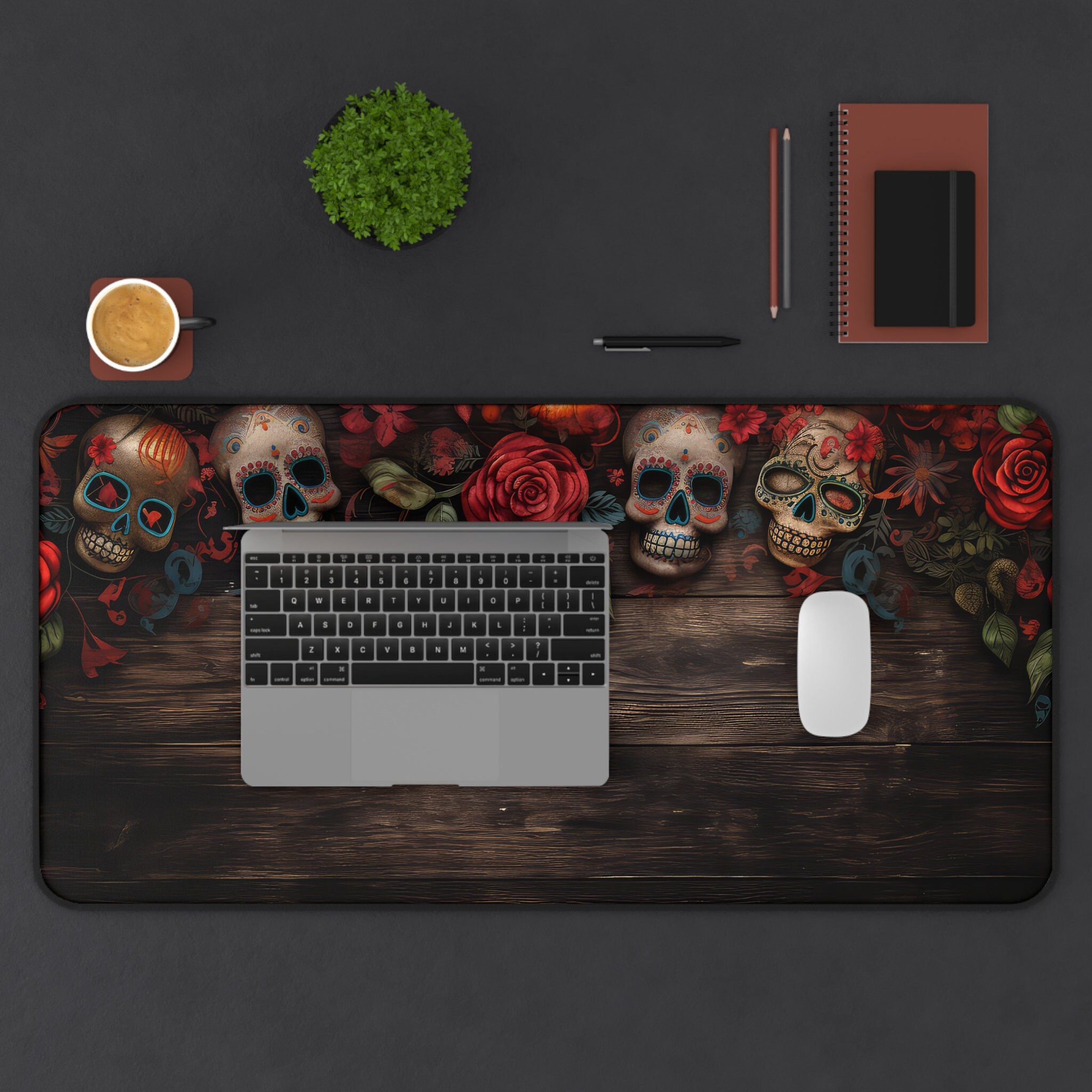 Dia De Los Muertos Desk Mat. Neoprene, Anti-slip Desk Mat. Desk Pad ...