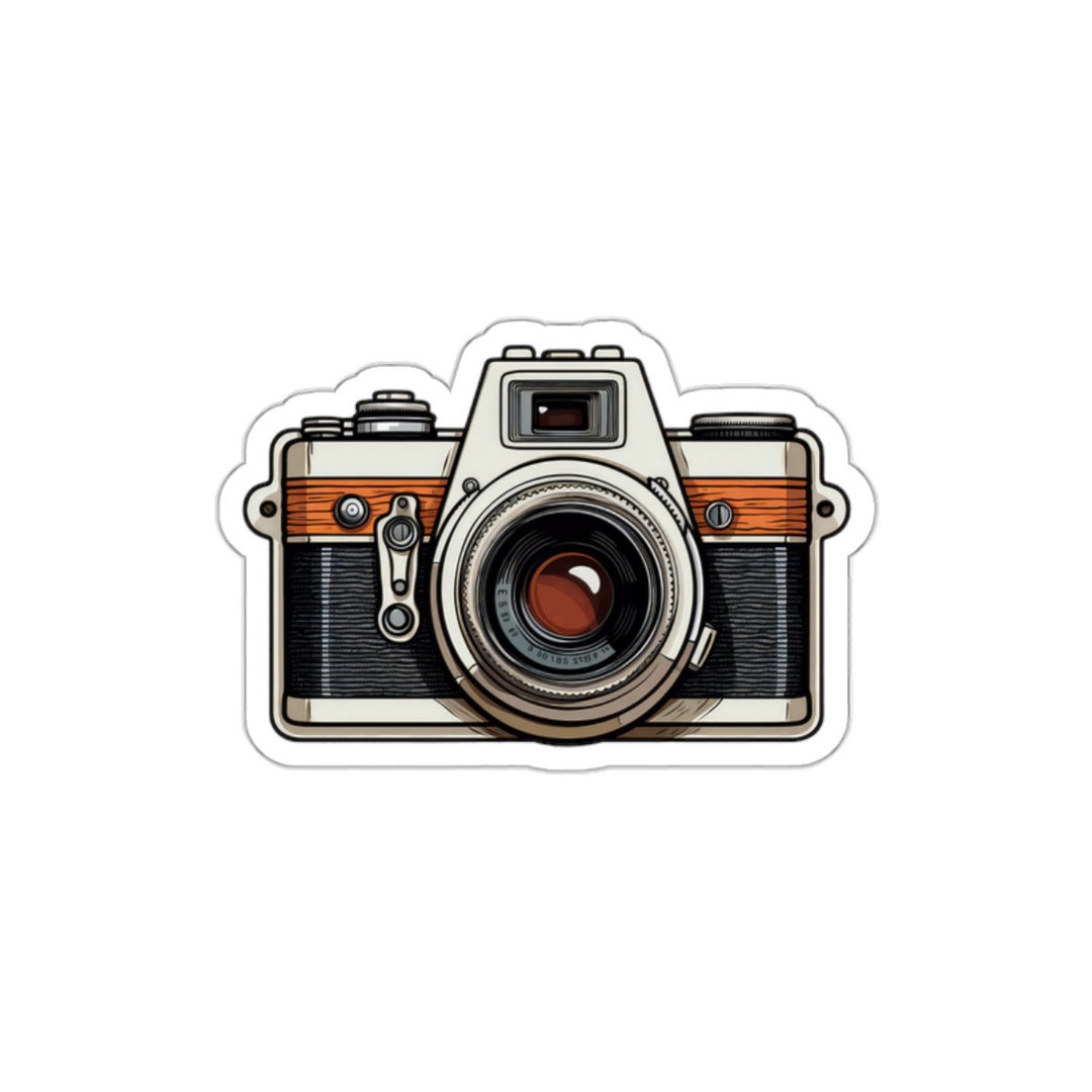 Vintage Camera, Die-cut Sticker. Water Resistant Sticker. Outdoor Use ...