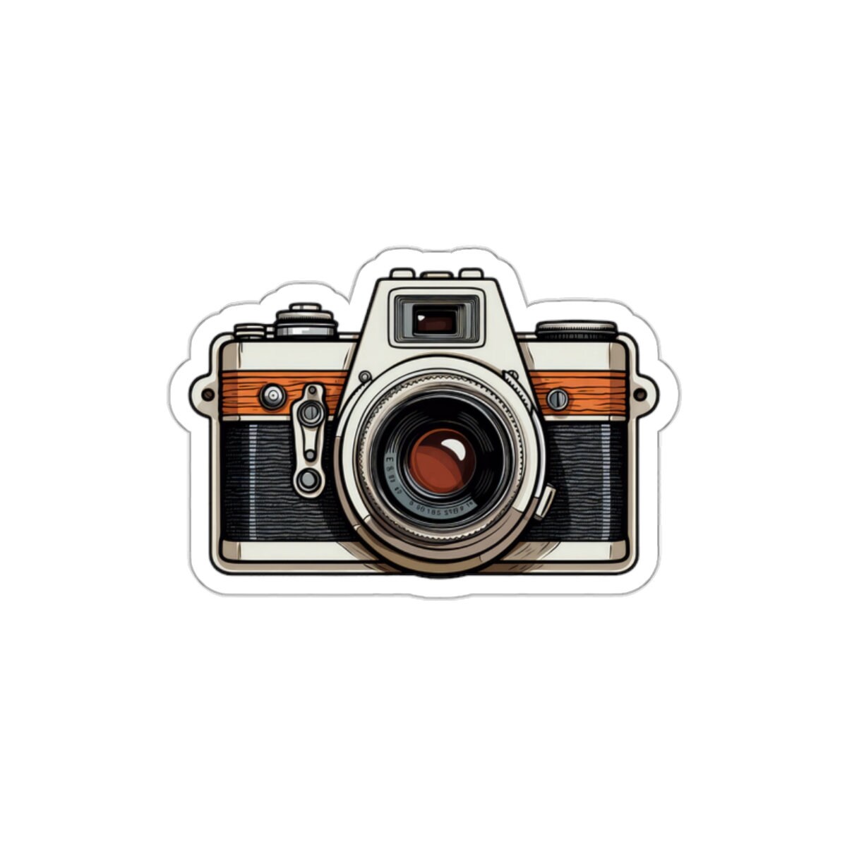 Vintage Camera, Die-cut Sticker. Water Resistant Sticker. Outdoor Use ...