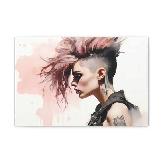 Punk Rock Girl Mohawk Drawing Mohawk