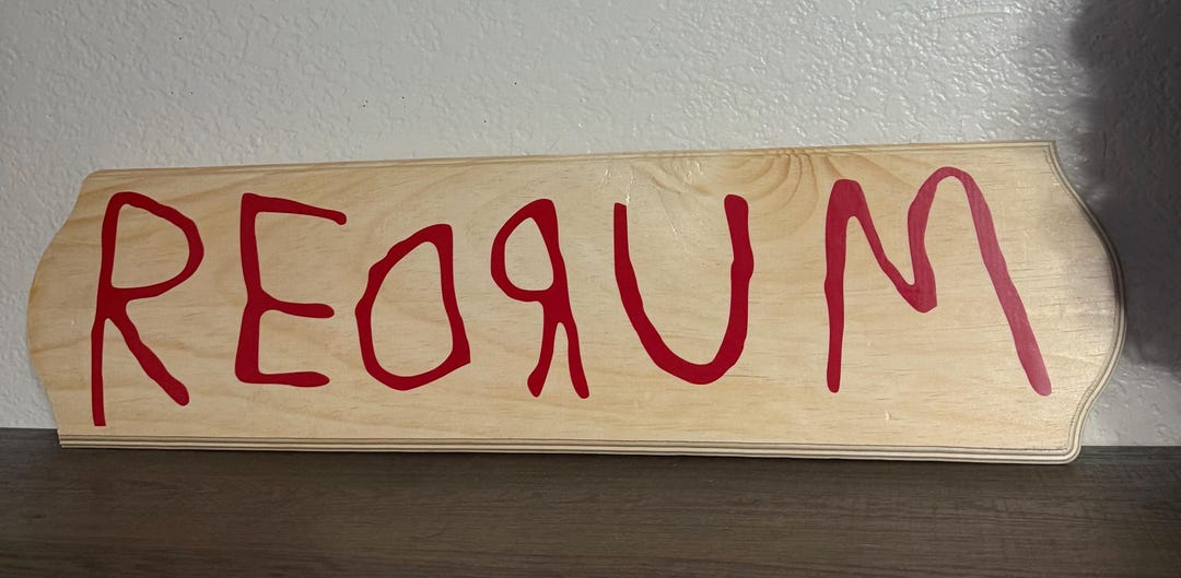 The Shining Redrum Wall Sign - Etsy