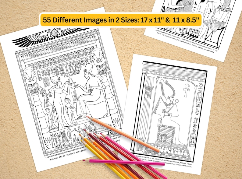 Dibujos para colorear del Antiguo Egipto: 55 escenas históricas para ...