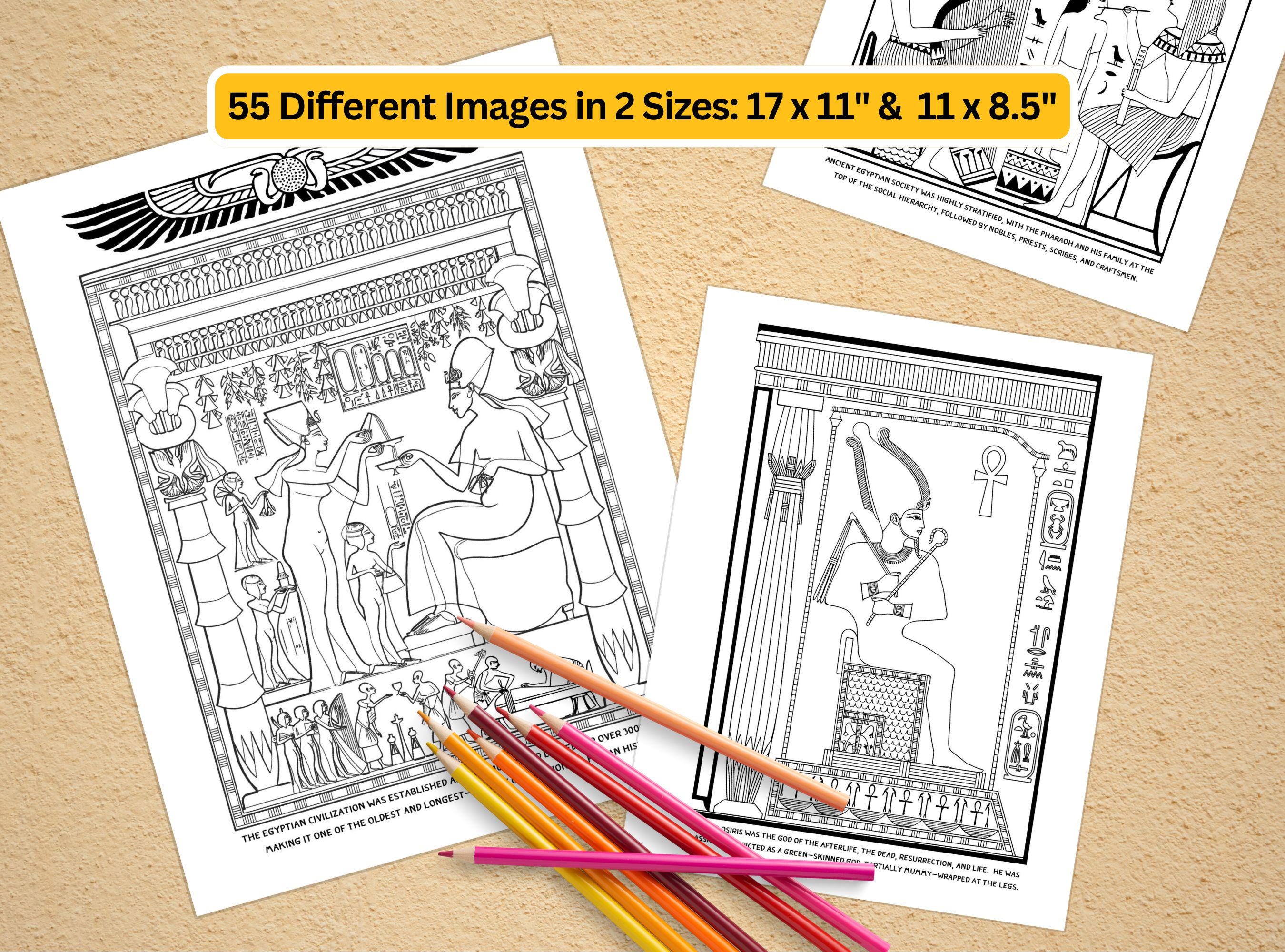 Ancient Egypt Coloring Pages 55 Egyptian Images Kids History Coloring ...