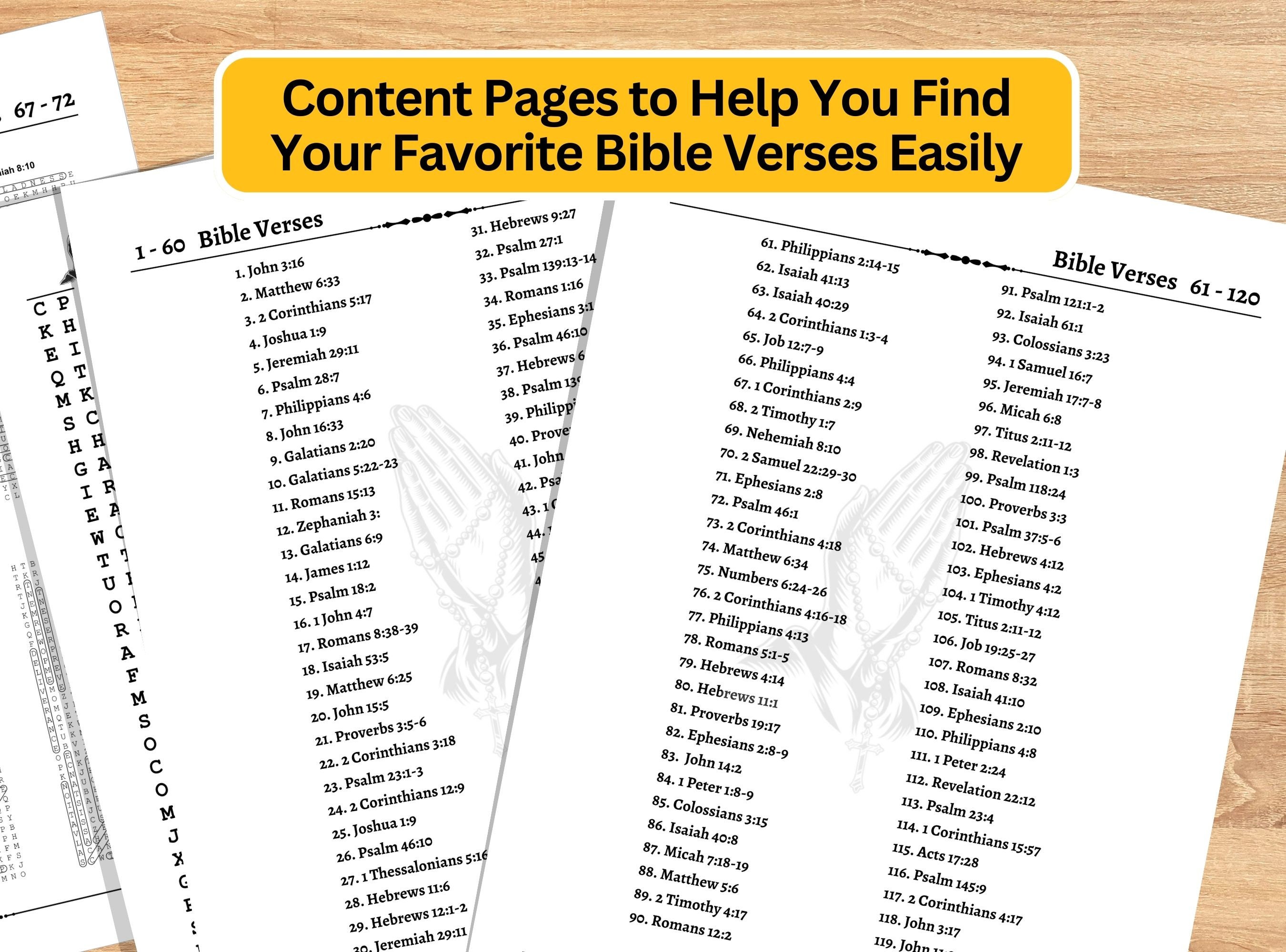 Bible Word Search Puzzles 120 Printable Bible Verse Activity Worksheets ...
