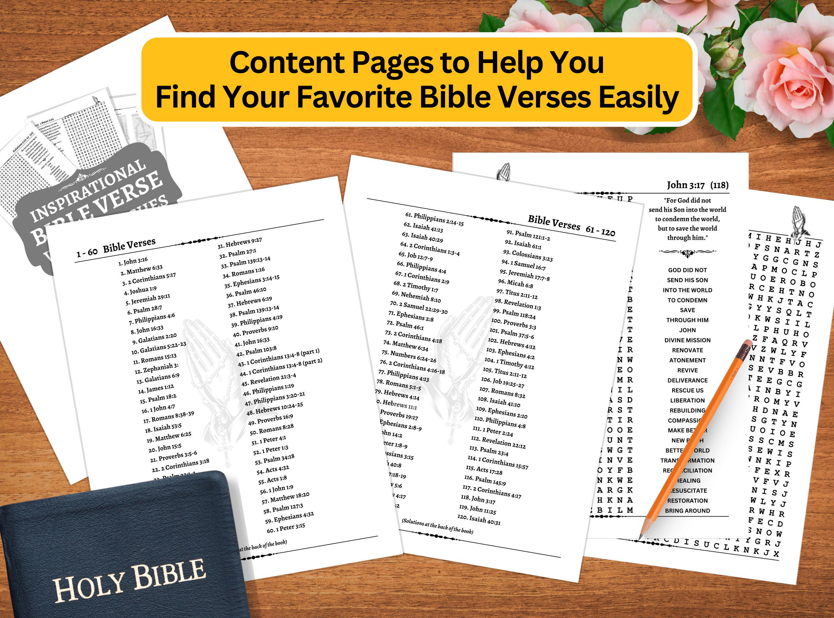 Bible Verse Word Search: 120 Christian Puzzle Activities (PDF Download ...