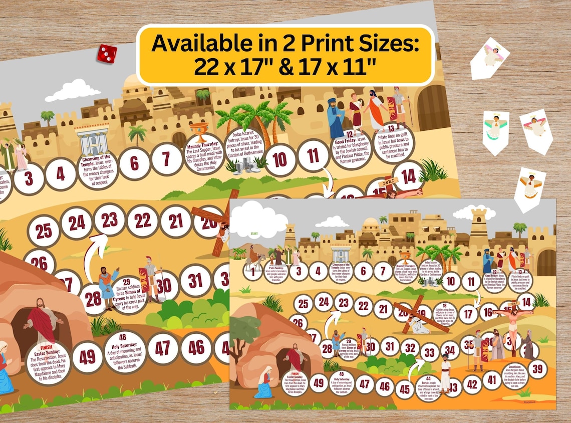 Printable Bible Game for Kids - Passion of Jesus Easter Resurrection ...