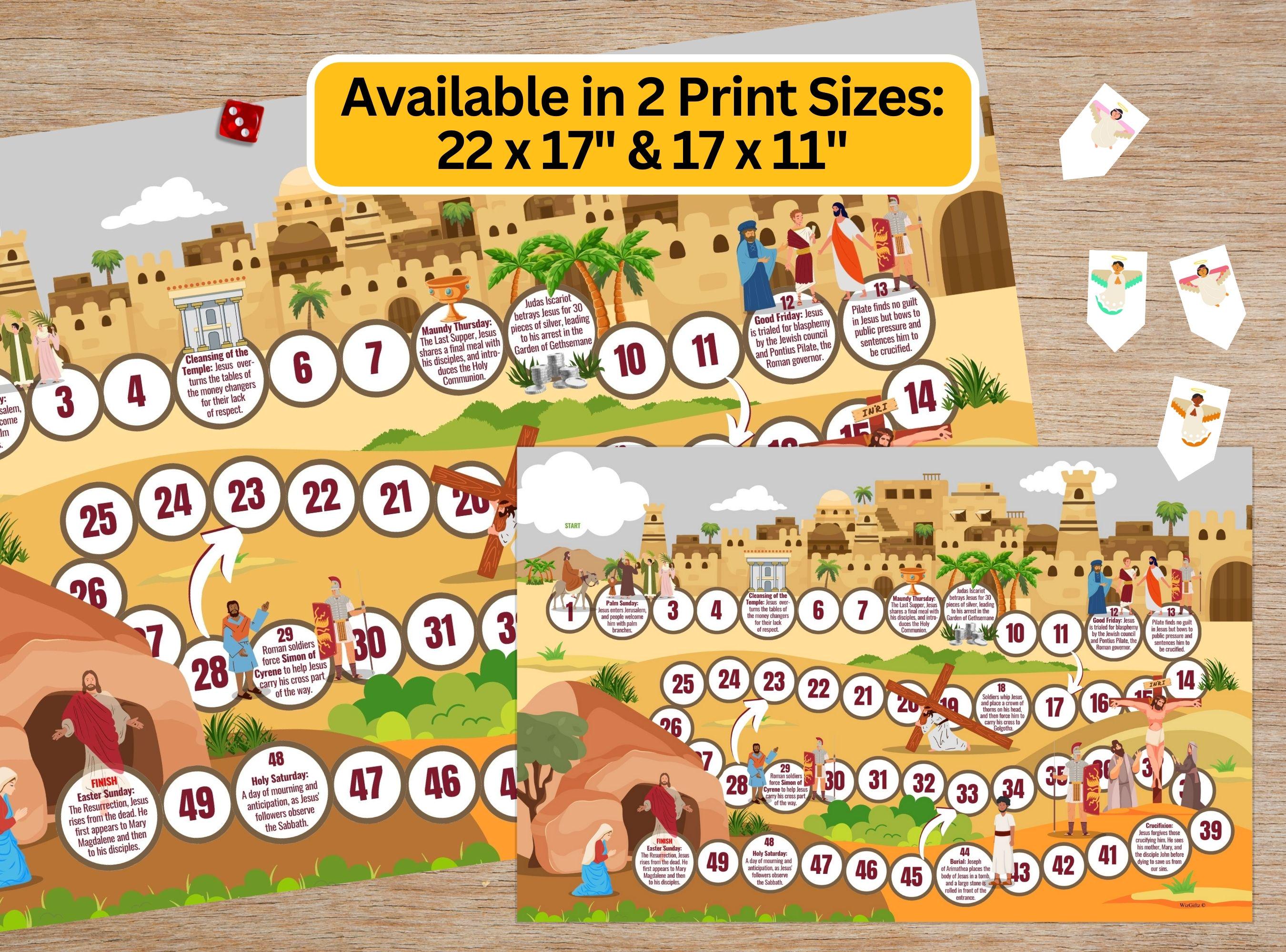 Printable Bible Game for Kids - Passion of Jesus Easter Resurrection ...