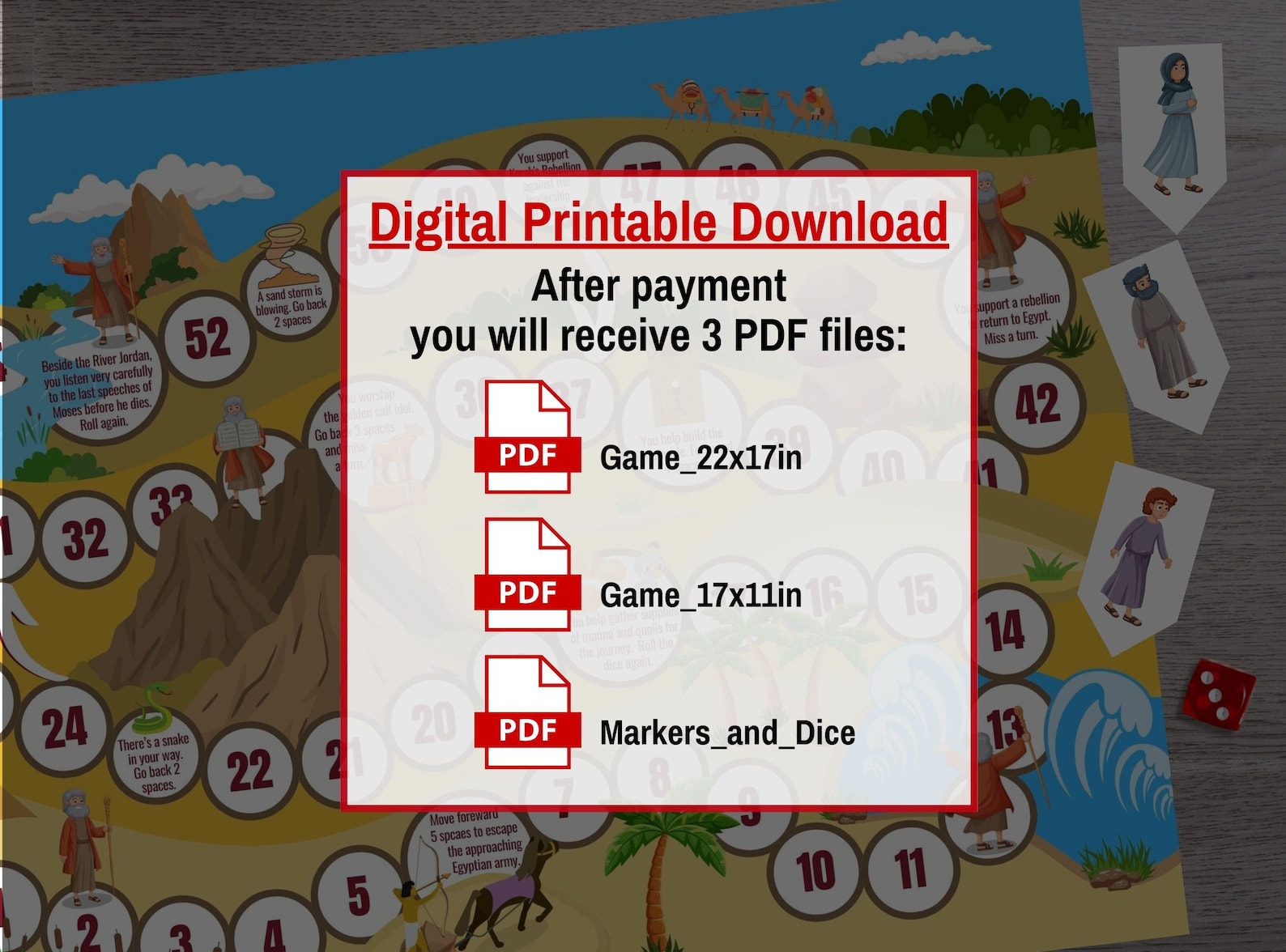 Bible Printable Game for Kids Moses and the Exodus Board Game Fun Bible ...