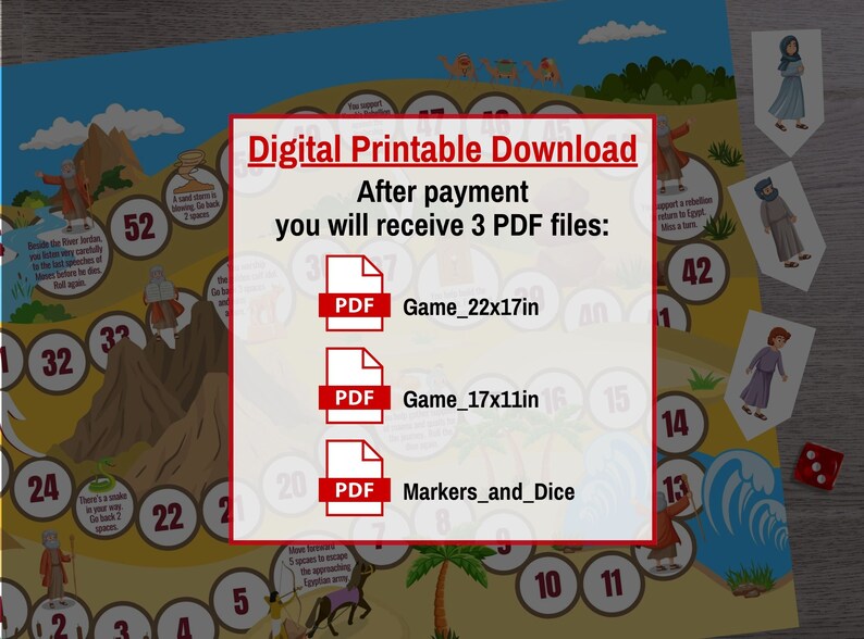 Bible Printable Game for Kids - Moses and the Exodus Board Game - Fun ...