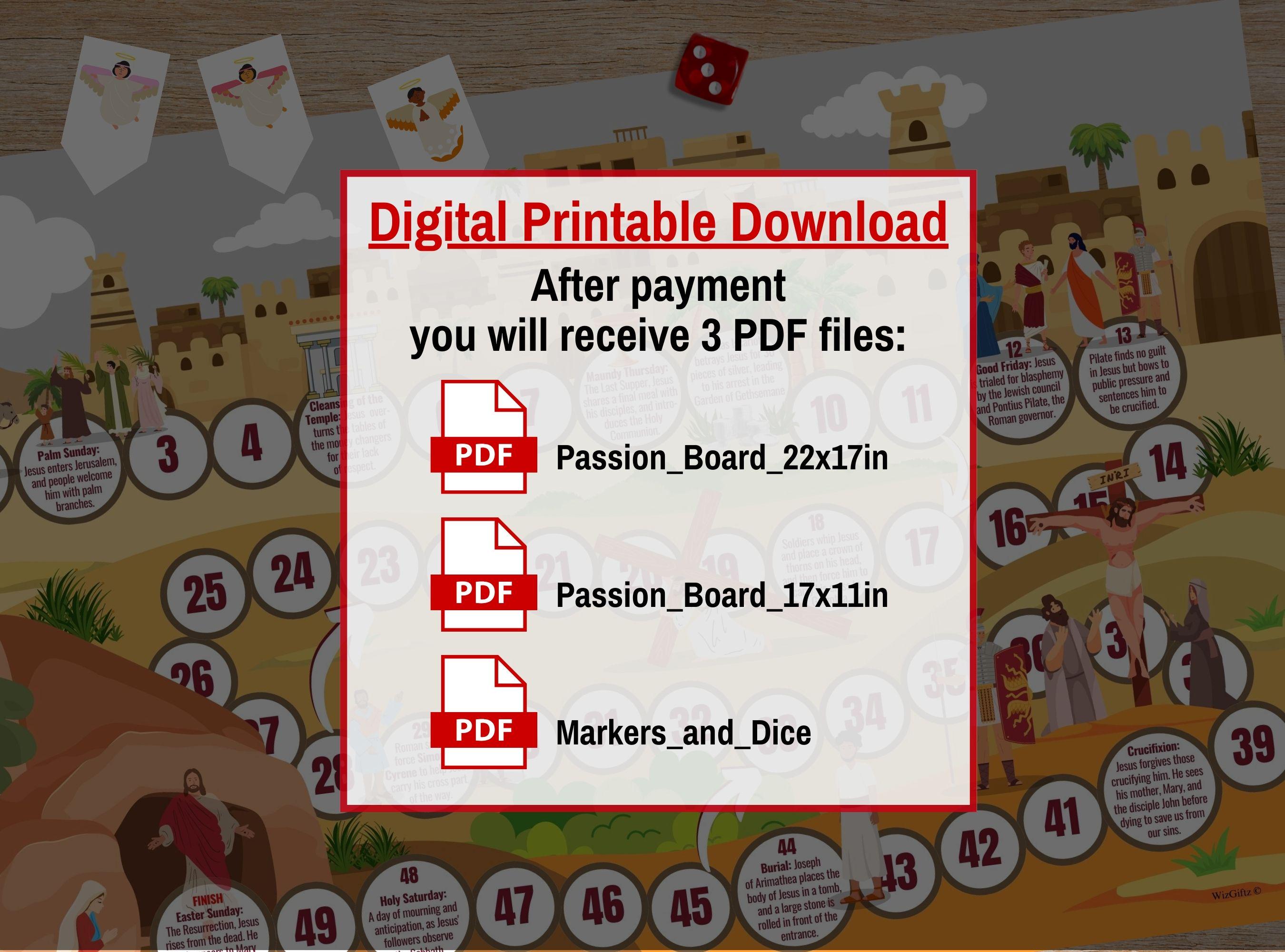 Printable Bible Game for Kids - Passion of Jesus Easter Resurrection ...