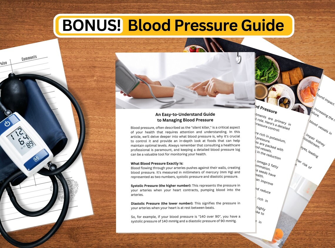 Blood Pressure Log Printable Template, Daily Blood Pressure Tracker ...