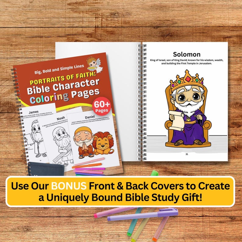 Bible Characters Coloring Pages – Sunday School Activity (digital ...