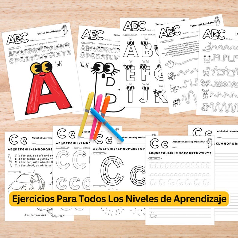 Spanish Alphabet Activities: ABC Printable Workbook for Kids (PDF ...