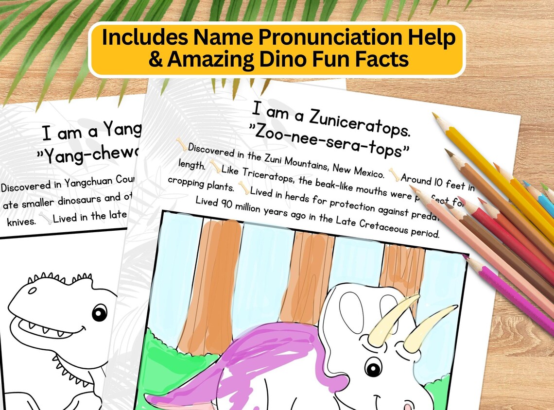 Dinosaur Coloring Pages for Kids - Printable T-rex, Triceratops ...