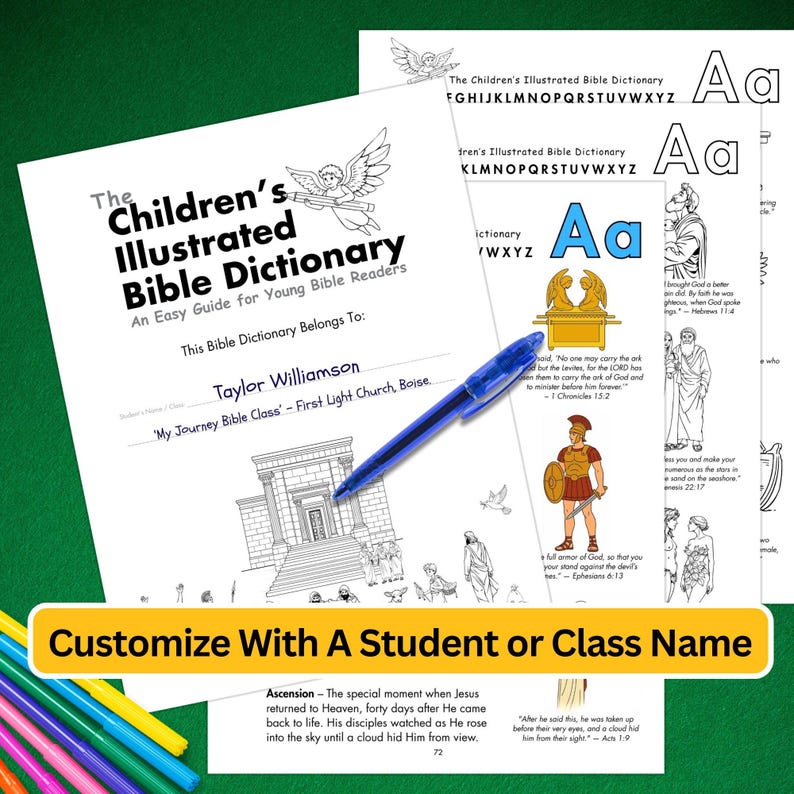 Bible Study Tool for Kids Printable, Illustrated Children’s Bible ...