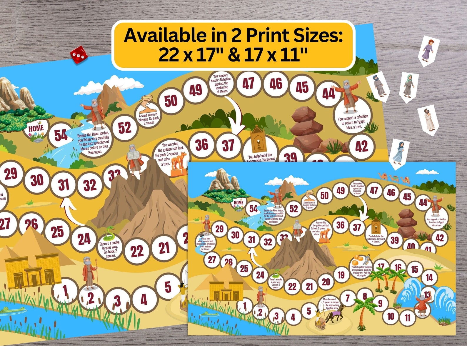 Bible Printable Game for Kids - Moses and the Exodus Board Game - Fun ...